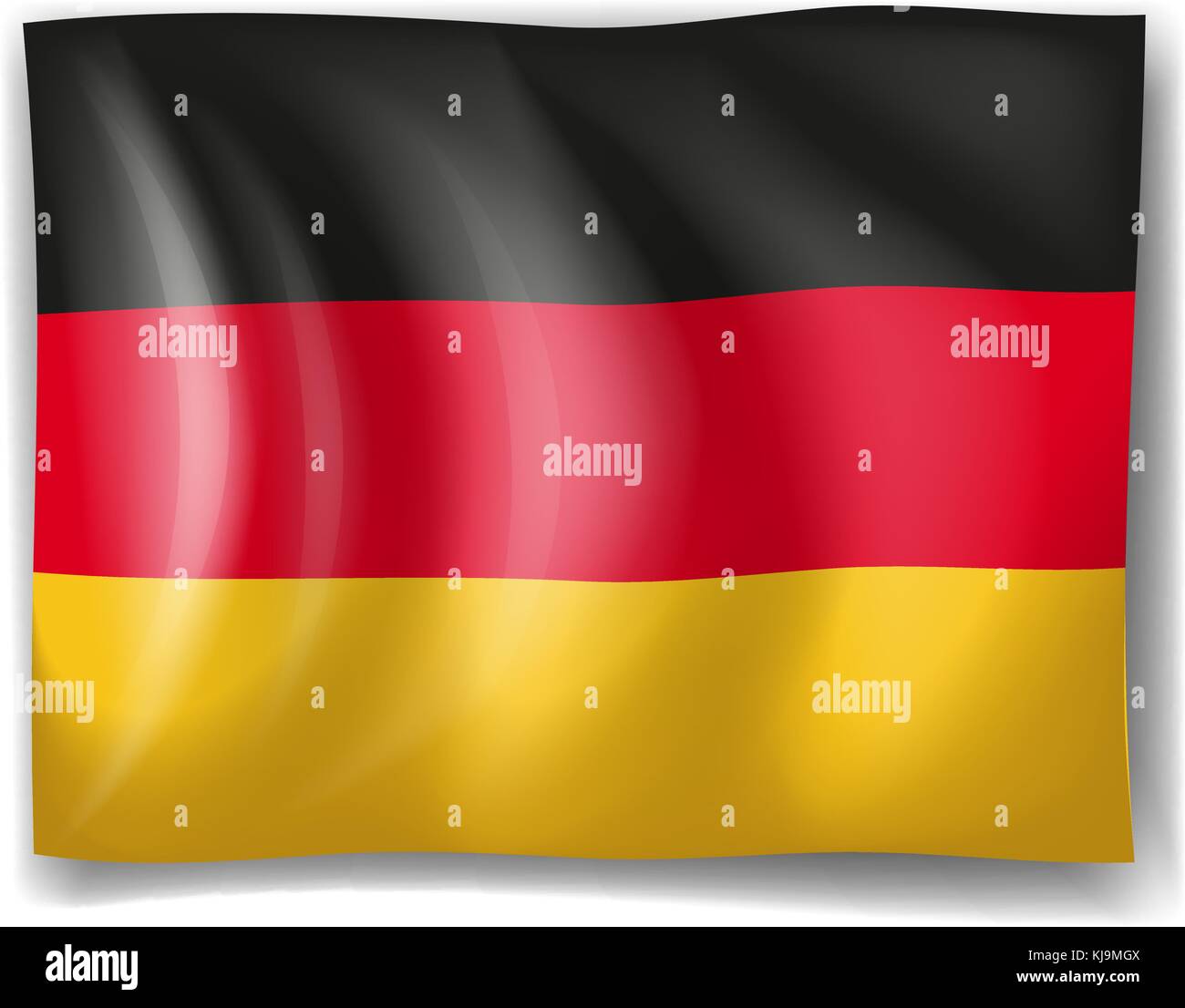 Illustration of a German flag on a white background Stock Vector Image ...