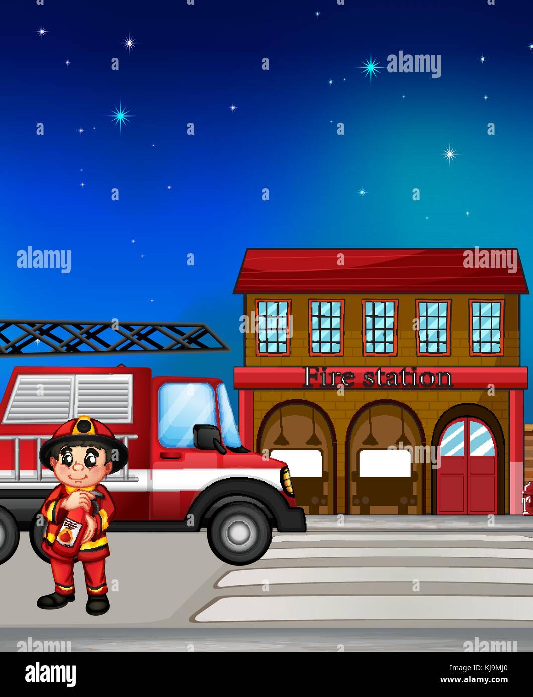 Cartoon Fire Station Clip Art