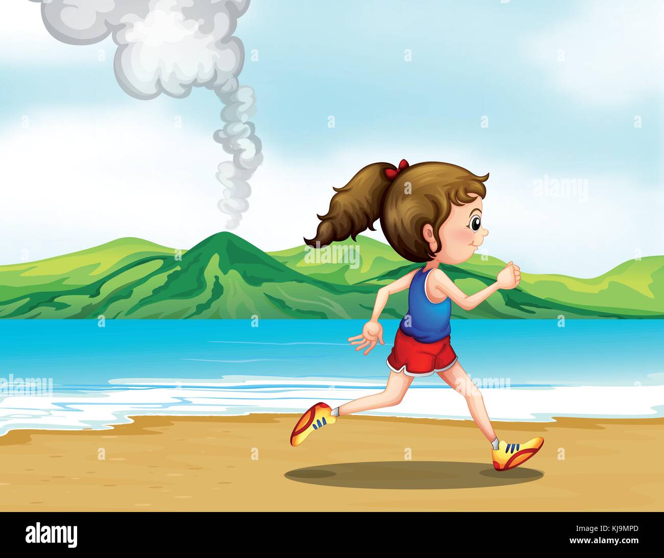 Beach scene exercise Stock Vector Images - Alamy