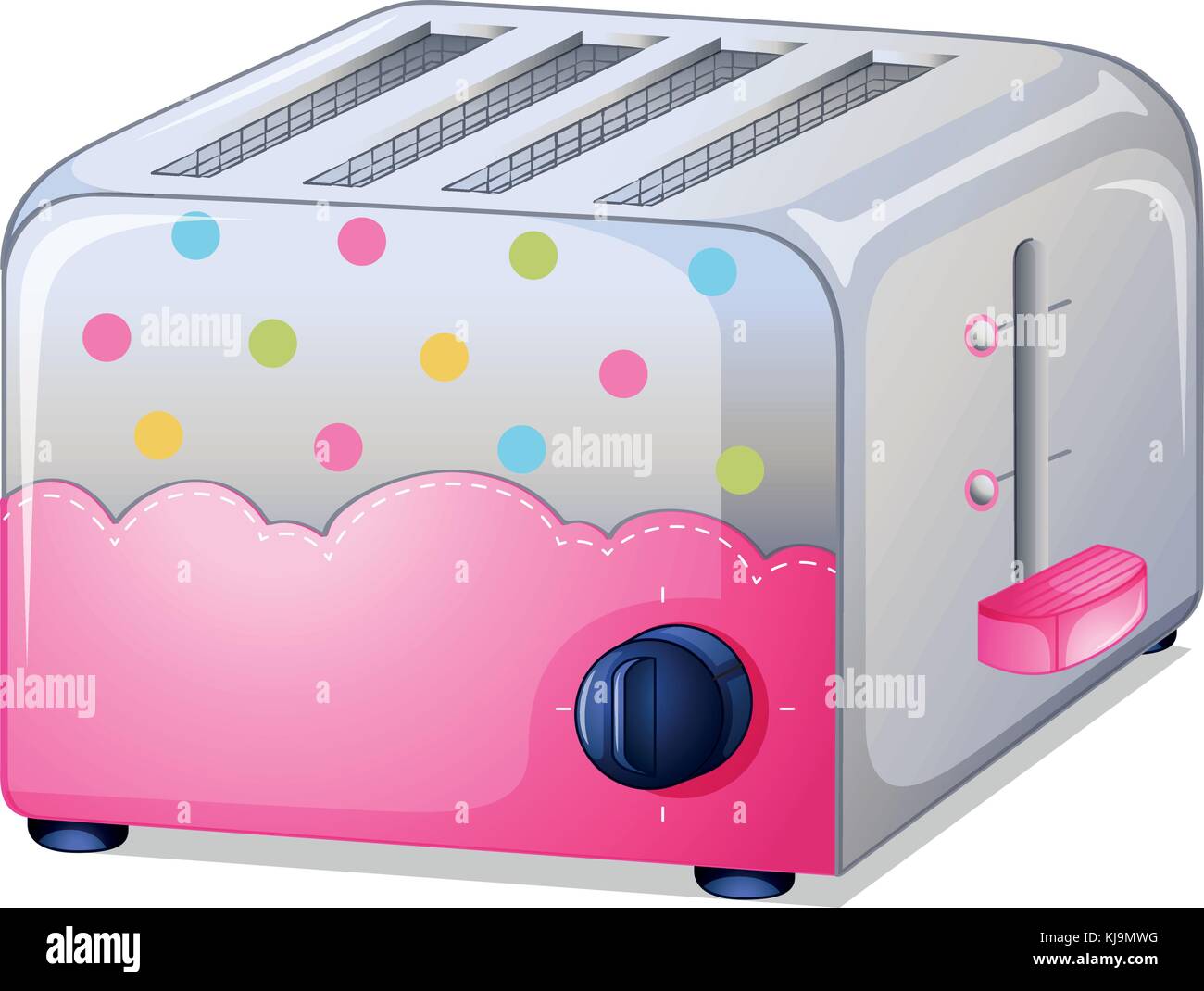 Illustration of a toaster on a white background Stock Vector Image ...