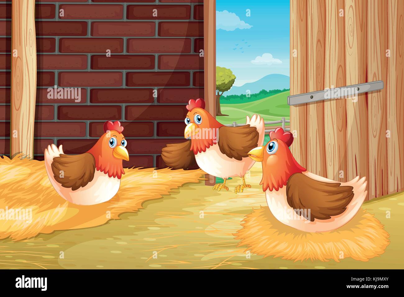 Three female friends in Stock Vector Images - Alamy