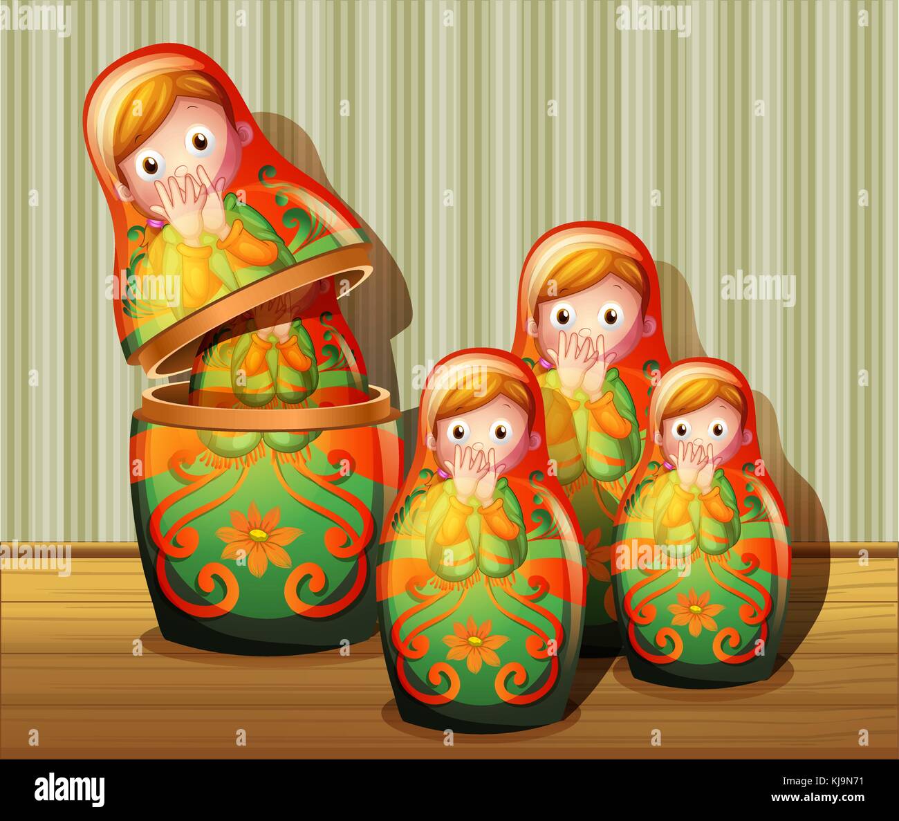 Illustration of the colorful russian dolls Stock Vector Image & Art - Alamy