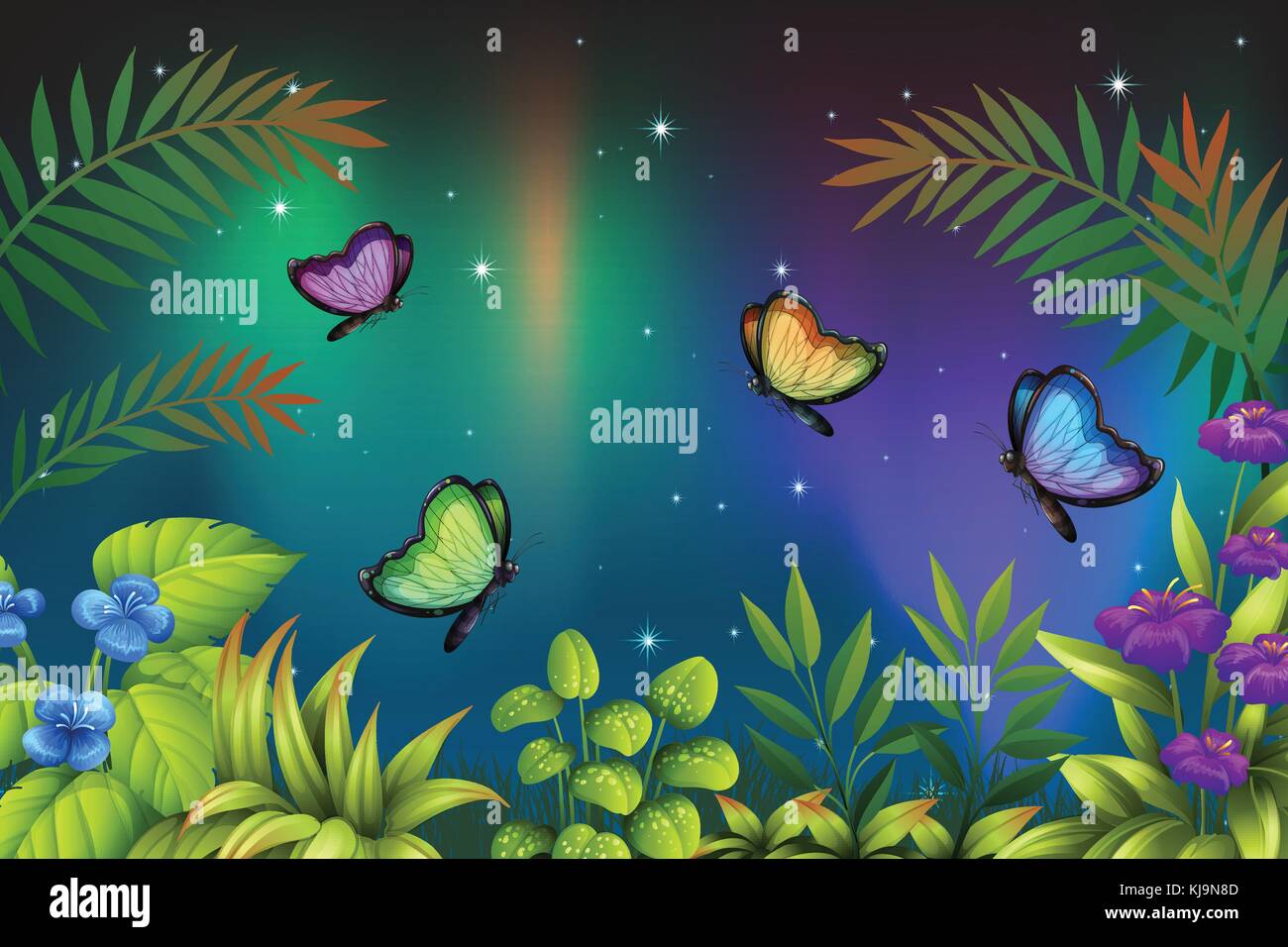 Early morning sky view Stock Vector Images - Alamy