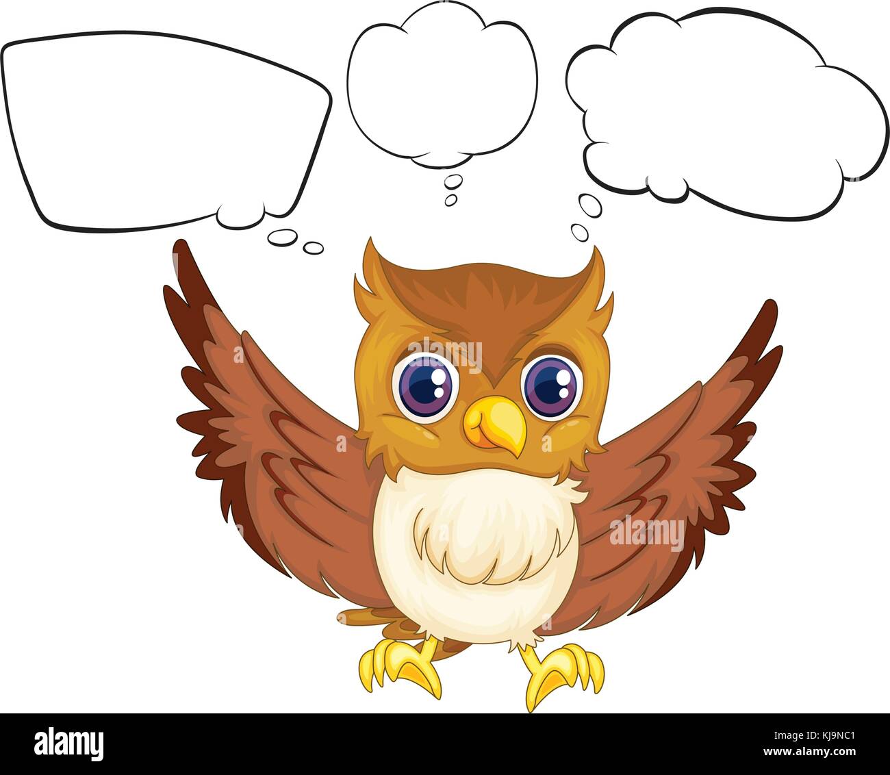 Cartoon owl thinking hi-res stock photography and images - Alamy