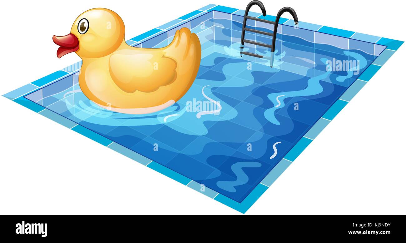 Cartoon yellow duck pool float hi-res stock photography and images - Alamy
