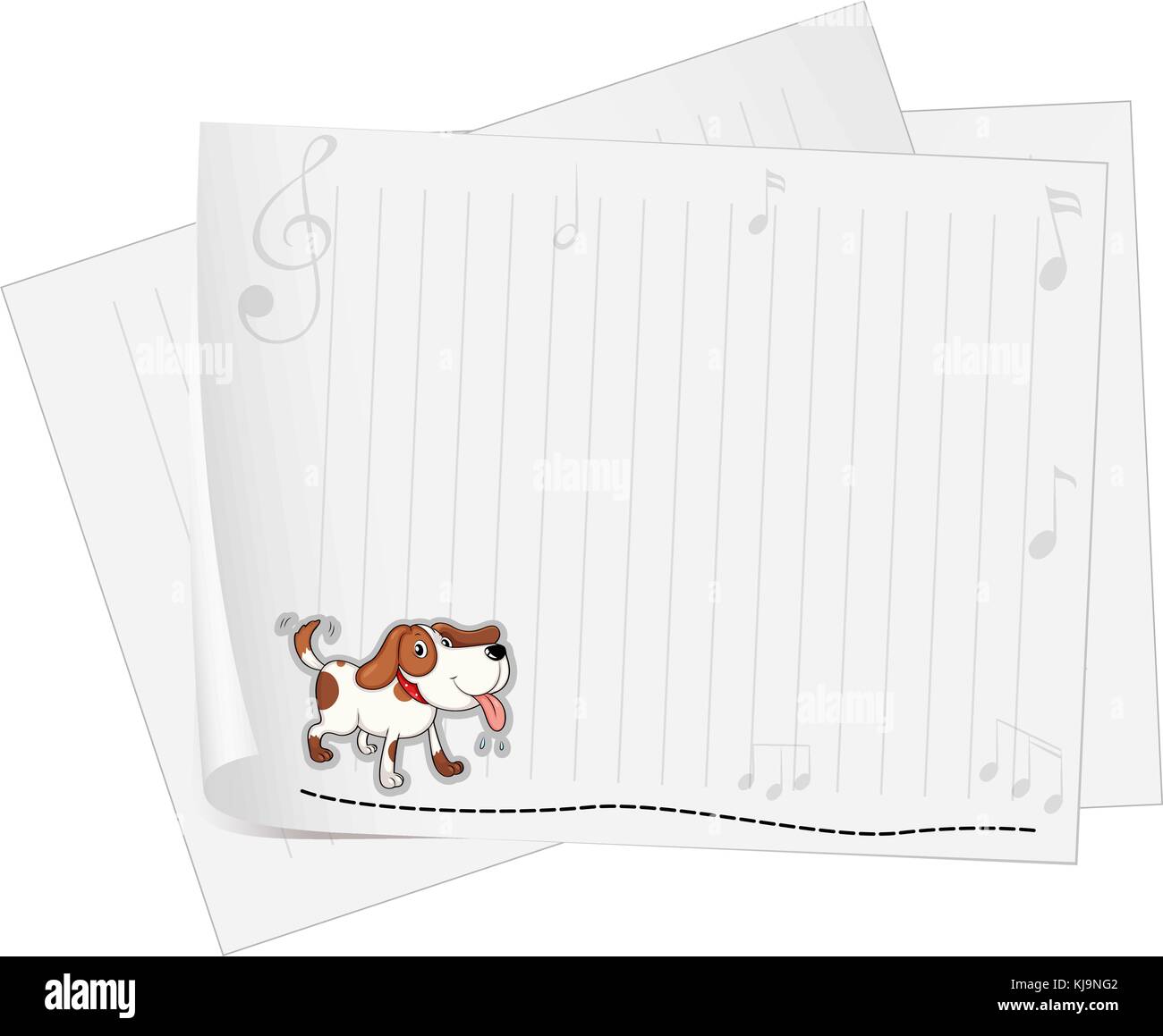 Illustration of a blank stationery on a white background Stock Vector ...