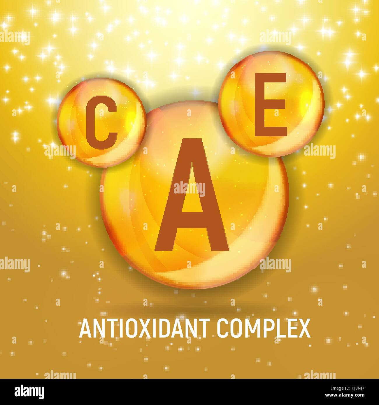 Vitamin A, C, E Icon. Antioxidant Complex. Vector Illustration Stock Vector Image & Art - Alamy