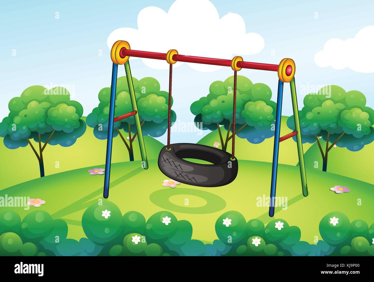Illustration of an empty park Stock Vector Image & Art - Alamy