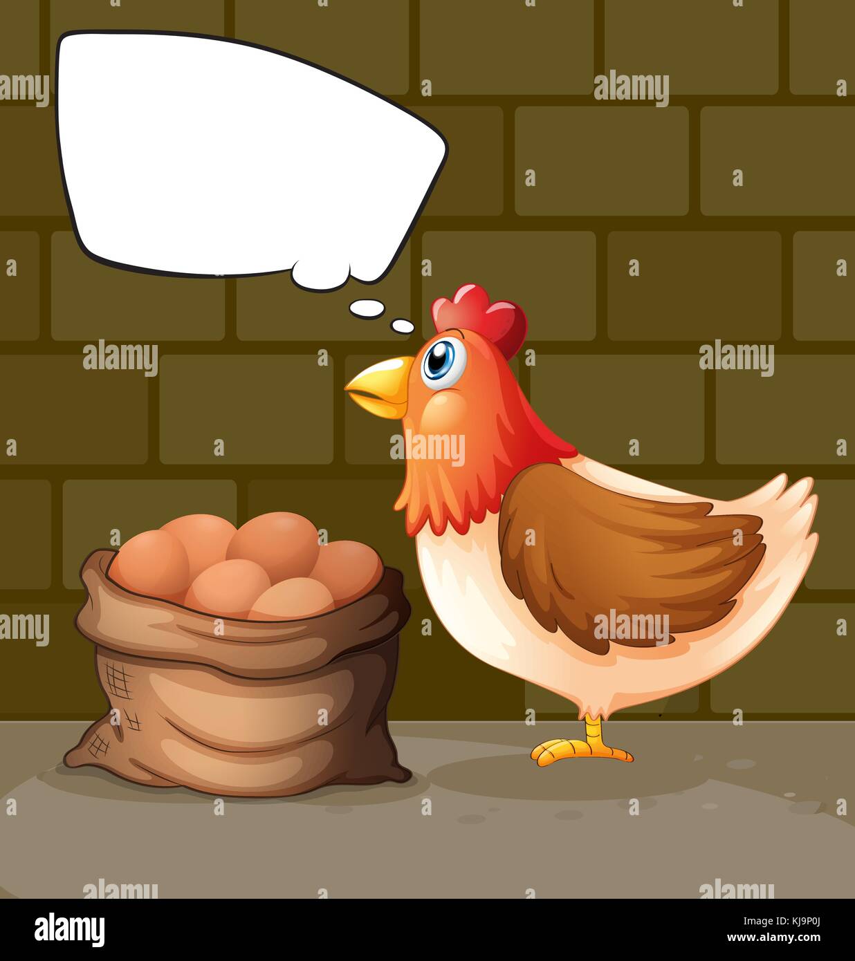 Illustration of a chicken thinking Stock Vector Image & Art - Alamy