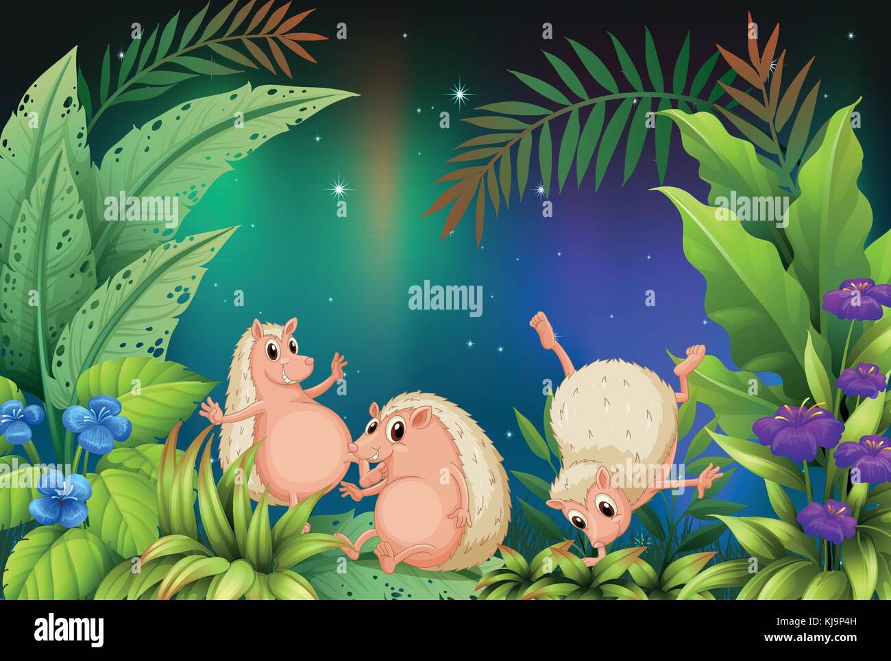 Green wild plants long Stock Vector Images - Alamy