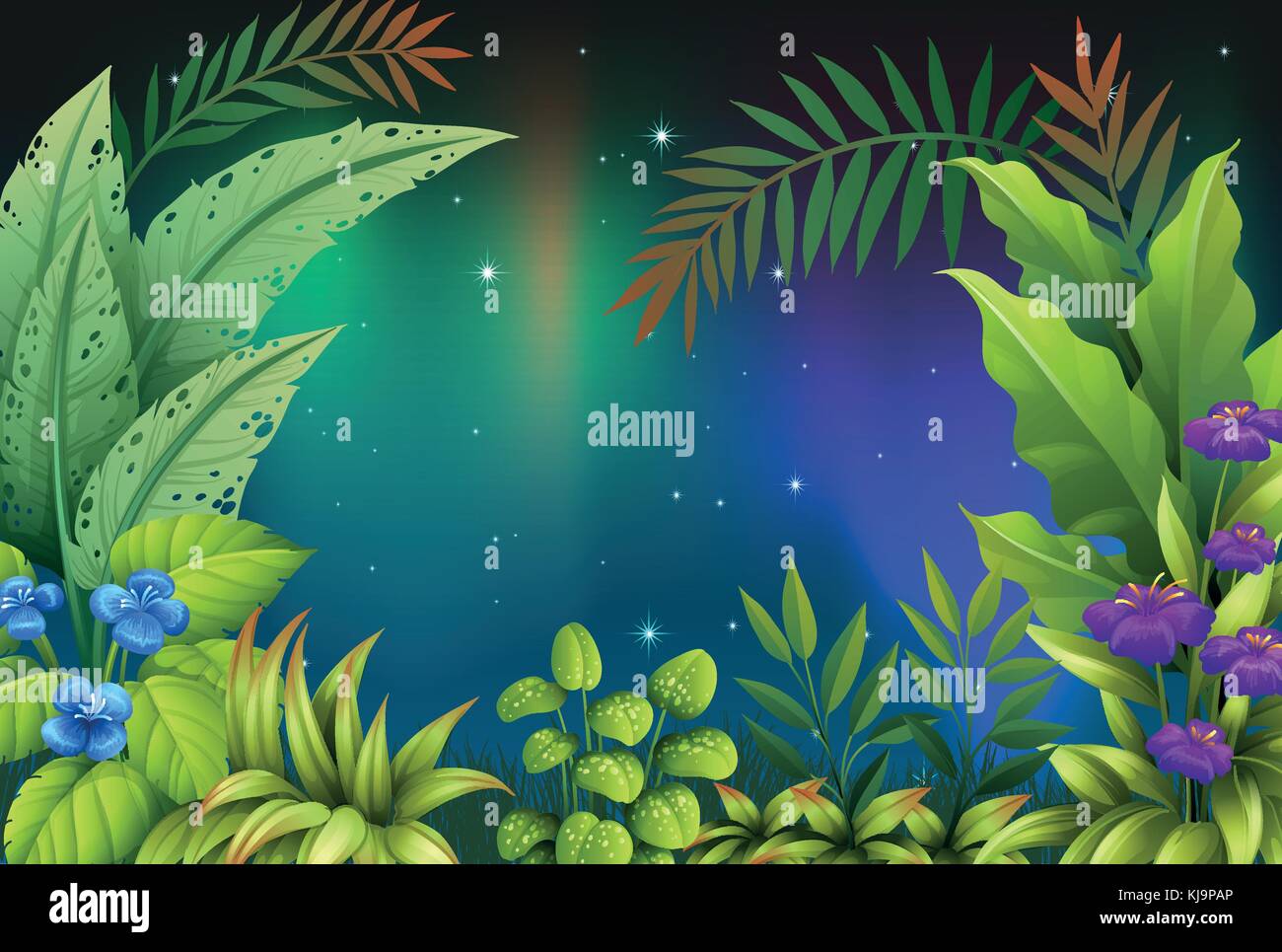 Plants morning Stock Vector Images - Alamy