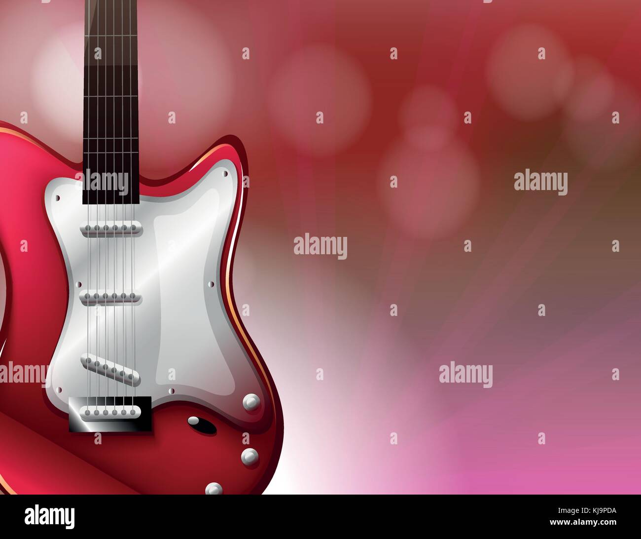 Illustration of a red electric guitar Stock Vector Image & Art - Alamy