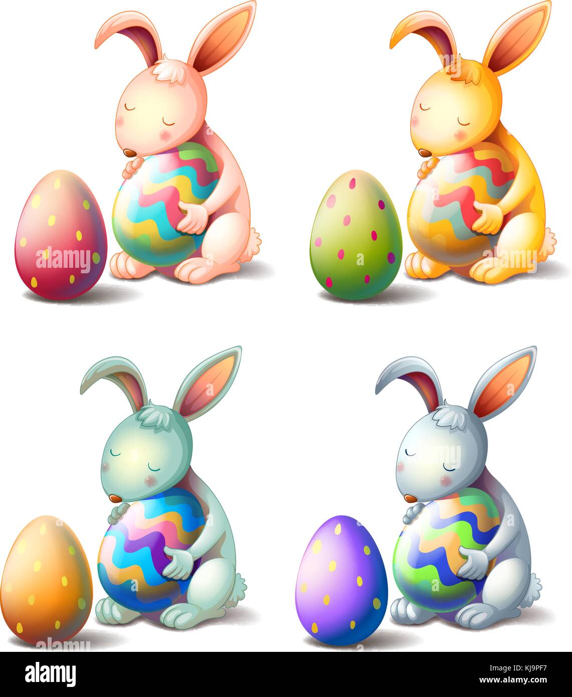 Four rabbits hi-res stock photography and images - Alamy