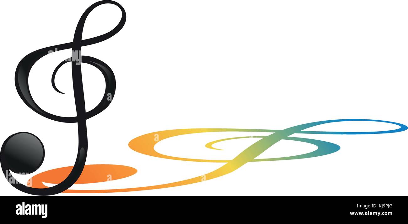 Illustration of a G-clef on a white background Stock Vector Image & Art ...