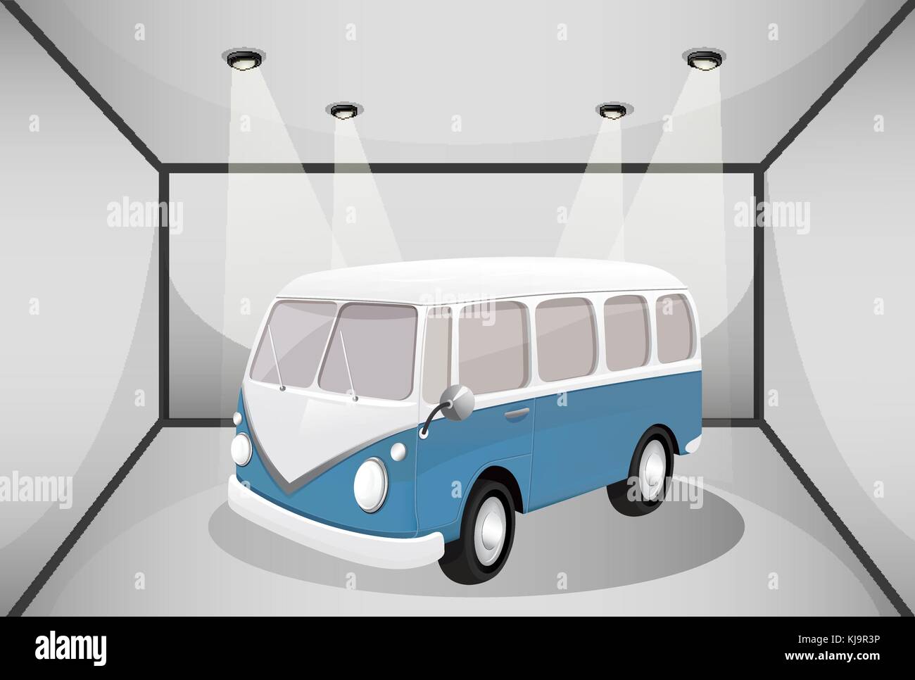Illustration of a bus in the garage Stock Vector Image & Art - Alamy