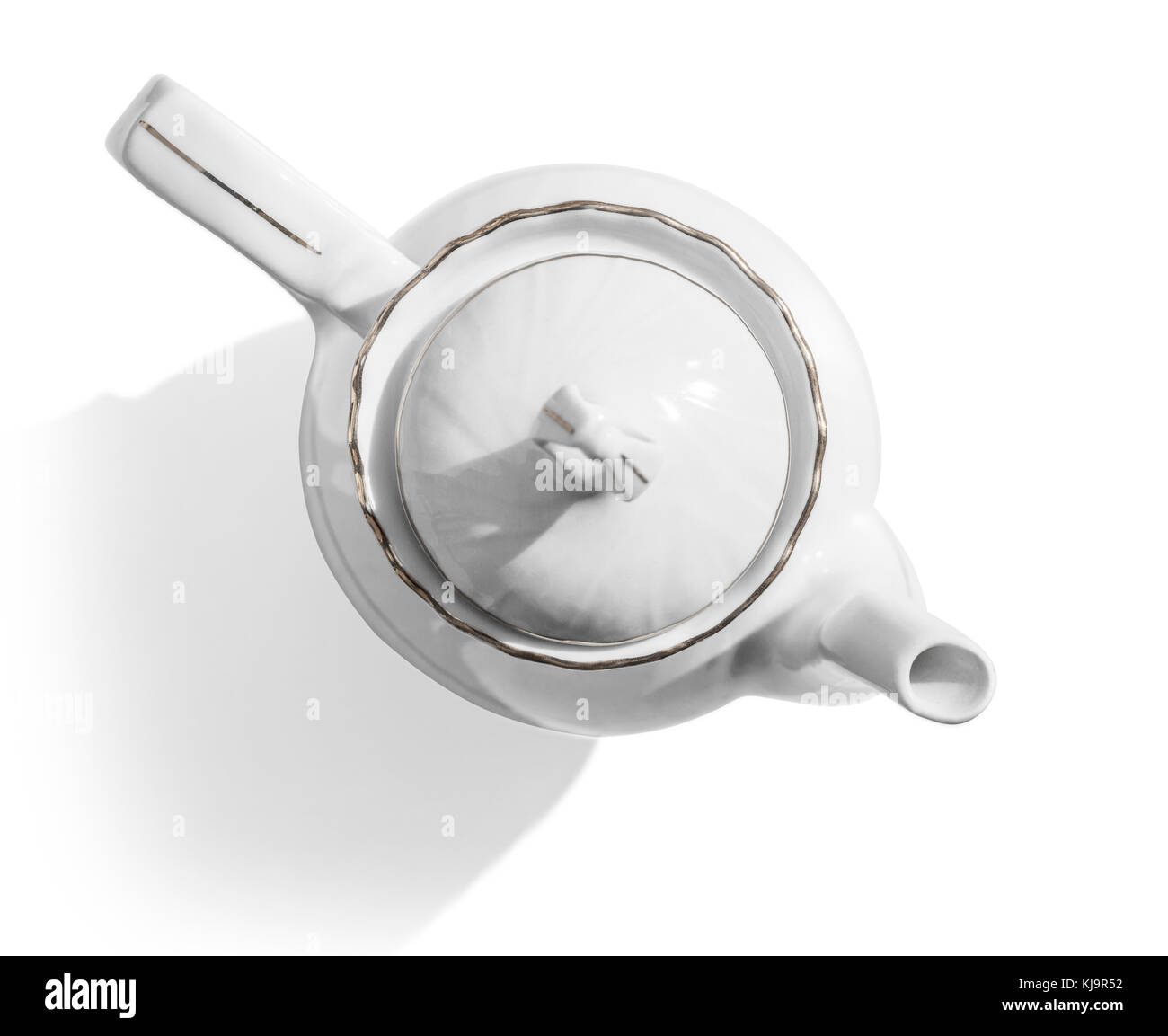 top view of a white pot with clipping path Stock Photo - Alamy