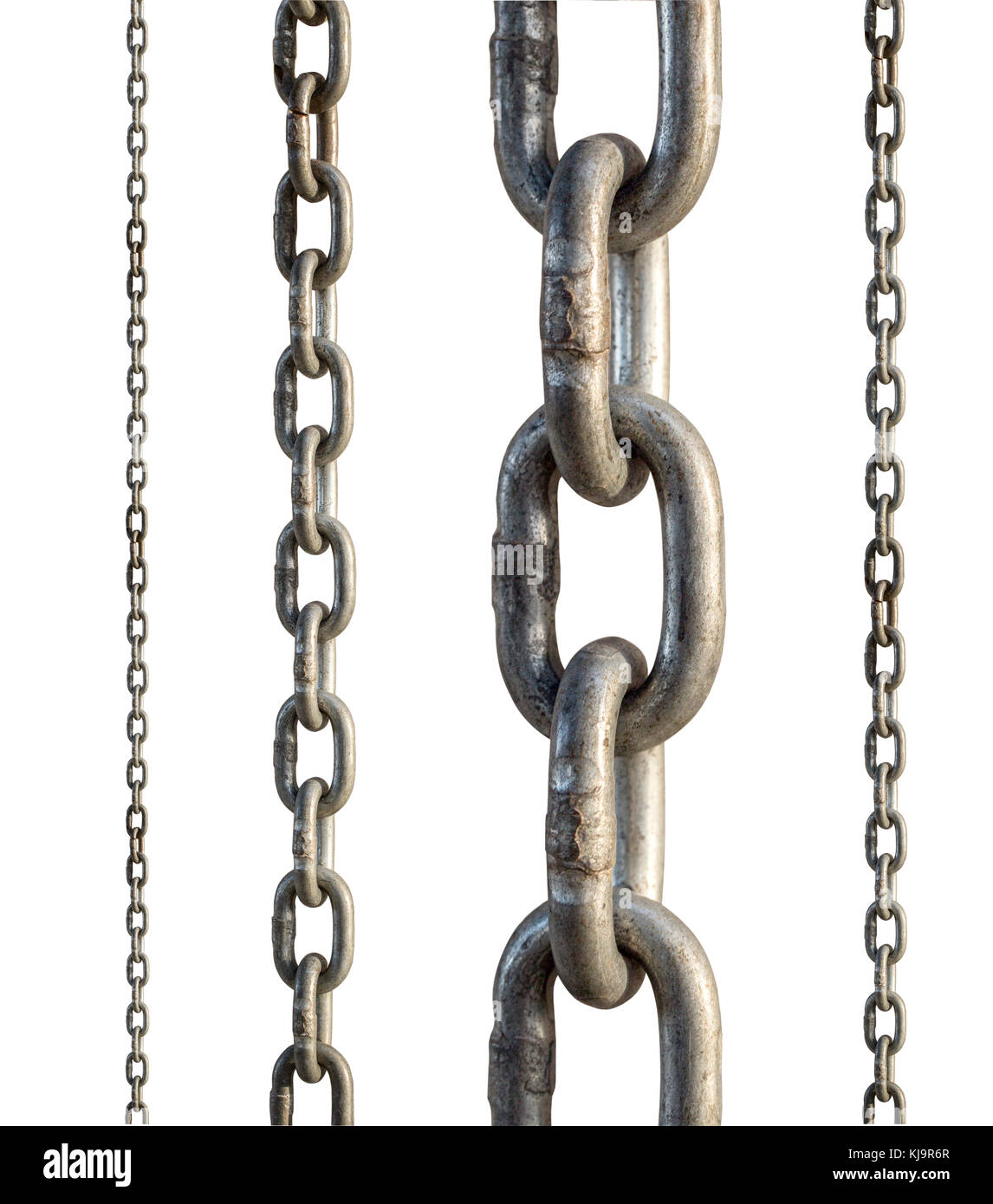 Set of metal chain, isolated on white with clipping path Stock Photo ...