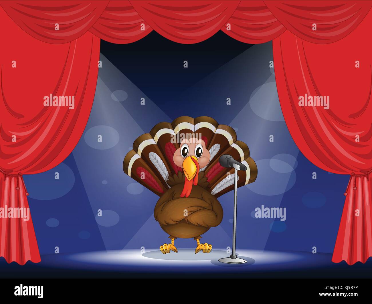 Illustration of a show with a turkey Stock Vector Image & Art - Alamy