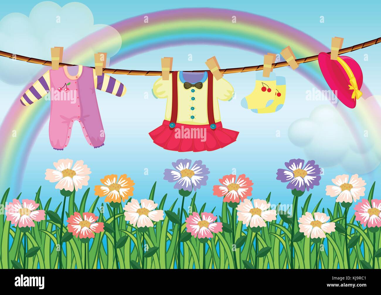 Infant clothes Stock Vector Images - Alamy