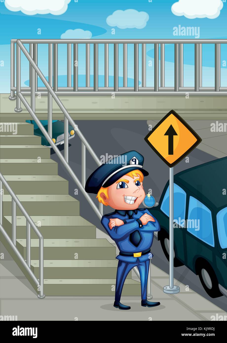 Police bridge Stock Vector Images - Alamy