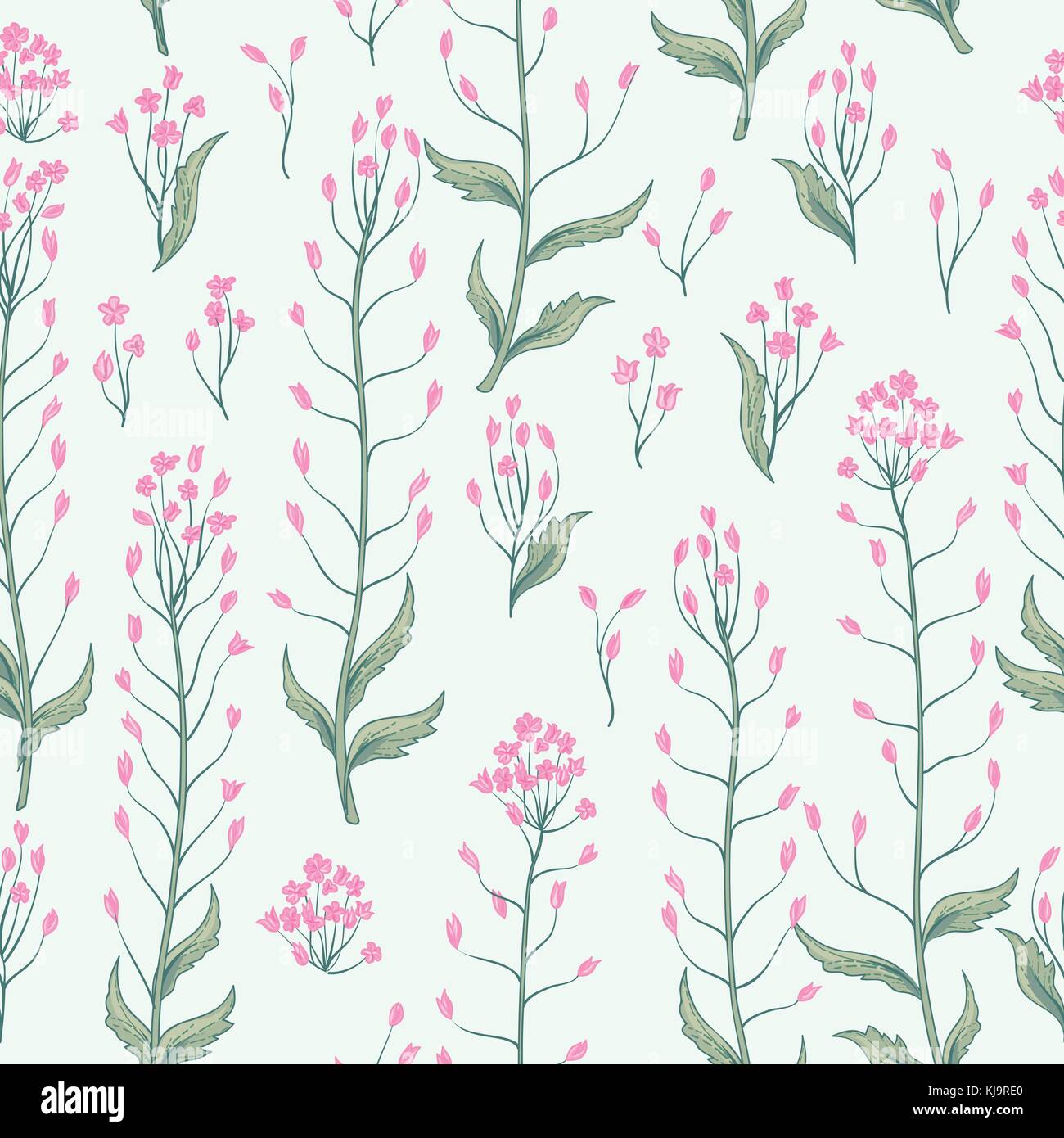 Floral seamless pattern. Flower background. Flourish wallpaper with ...