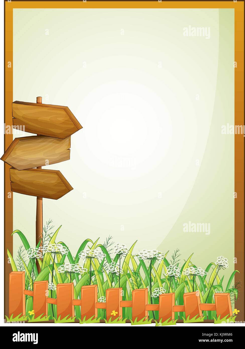 Illustration of the arrow boards inside an empty frame on a white ...