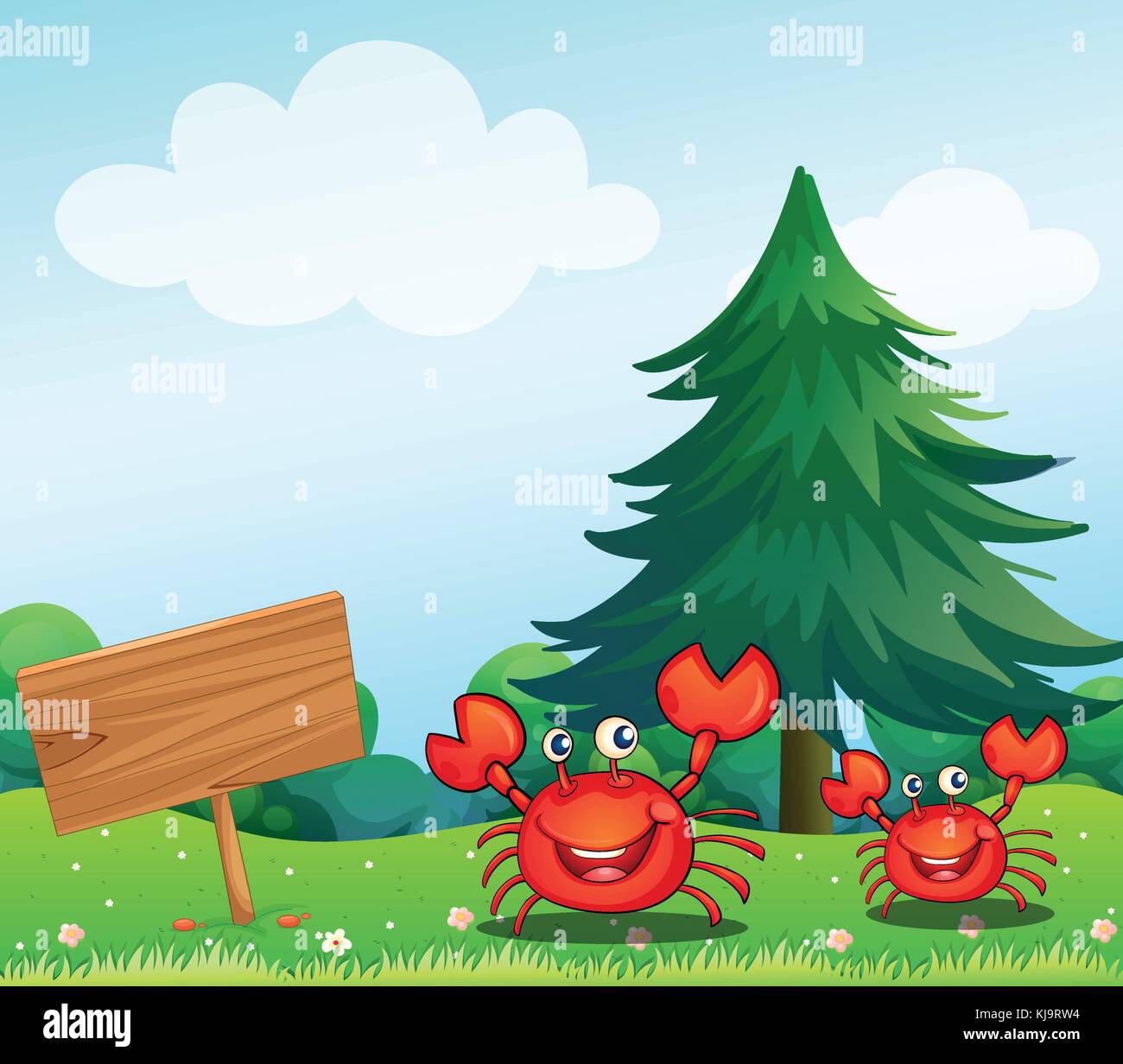 Crabs signage Stock Vector Images - Alamy