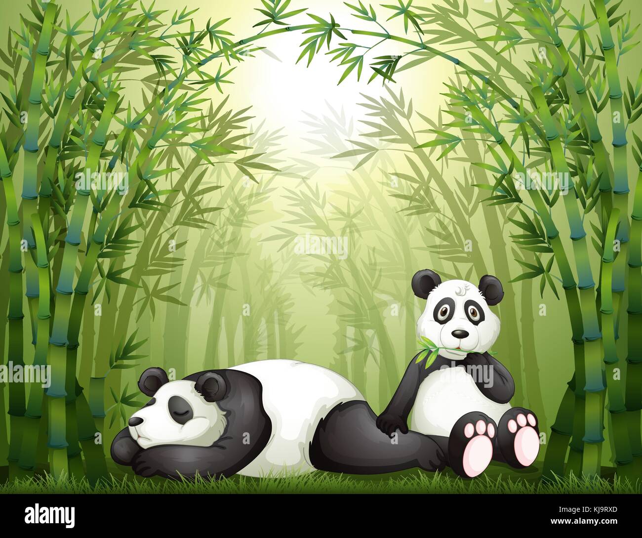 Two Pandas In Forest High Resolution Stock Photography and Images - Alamy