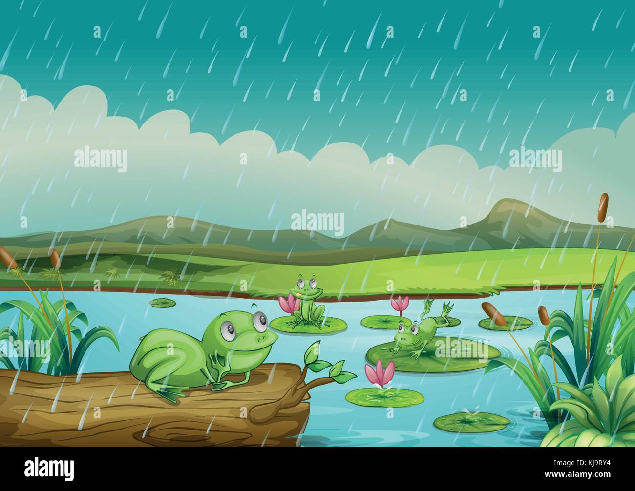 Raining frogs Stock Vector Images - Alamy