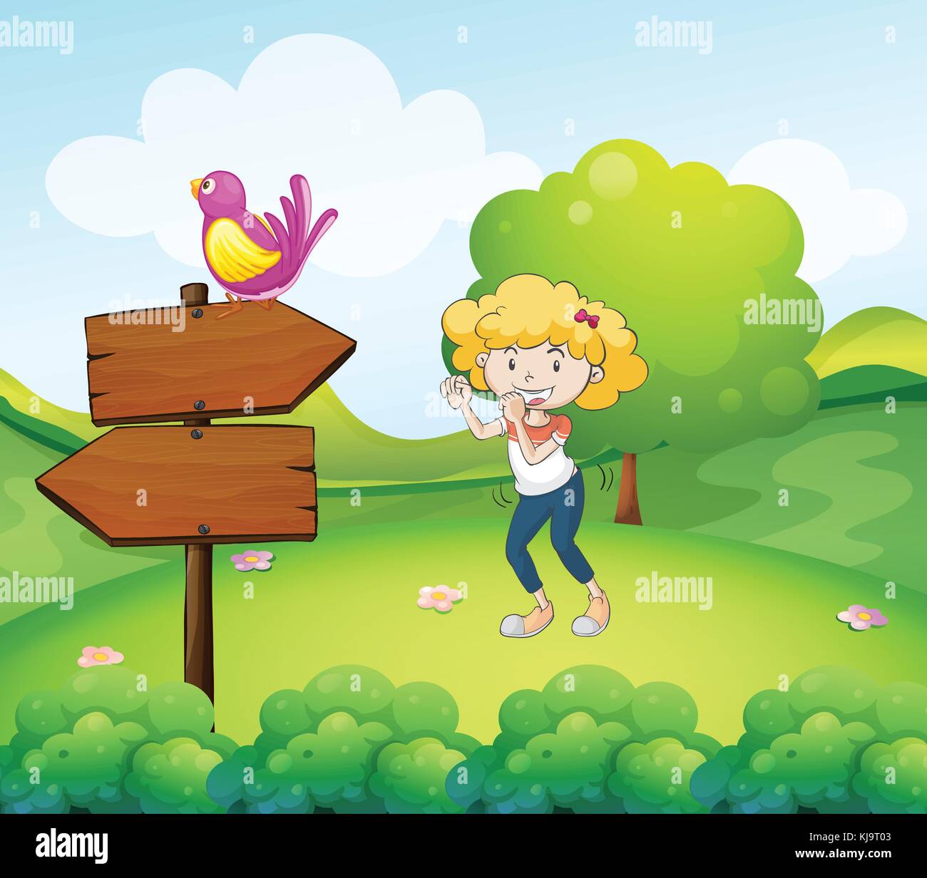 Lady bird garden Stock Vector Images - Alamy