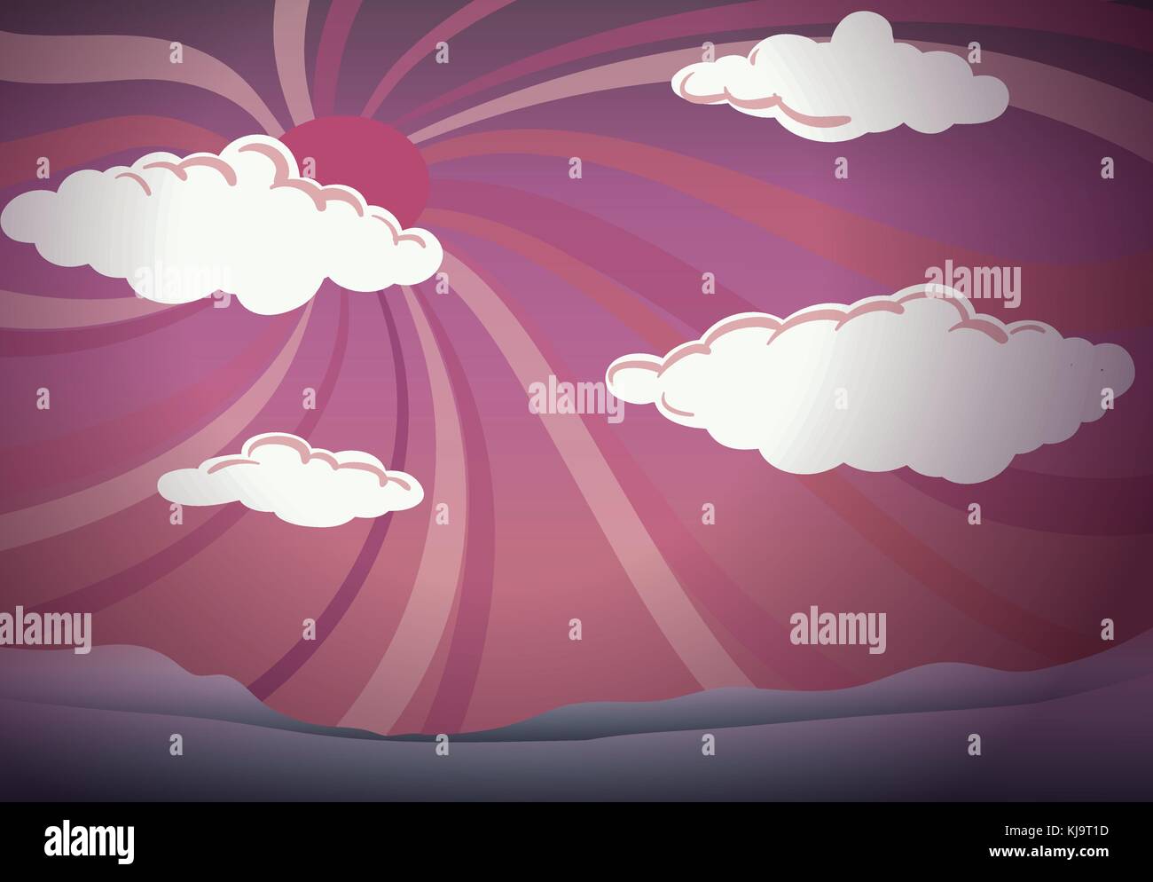 Above white cumulus clouds Stock Vector Images - Alamy