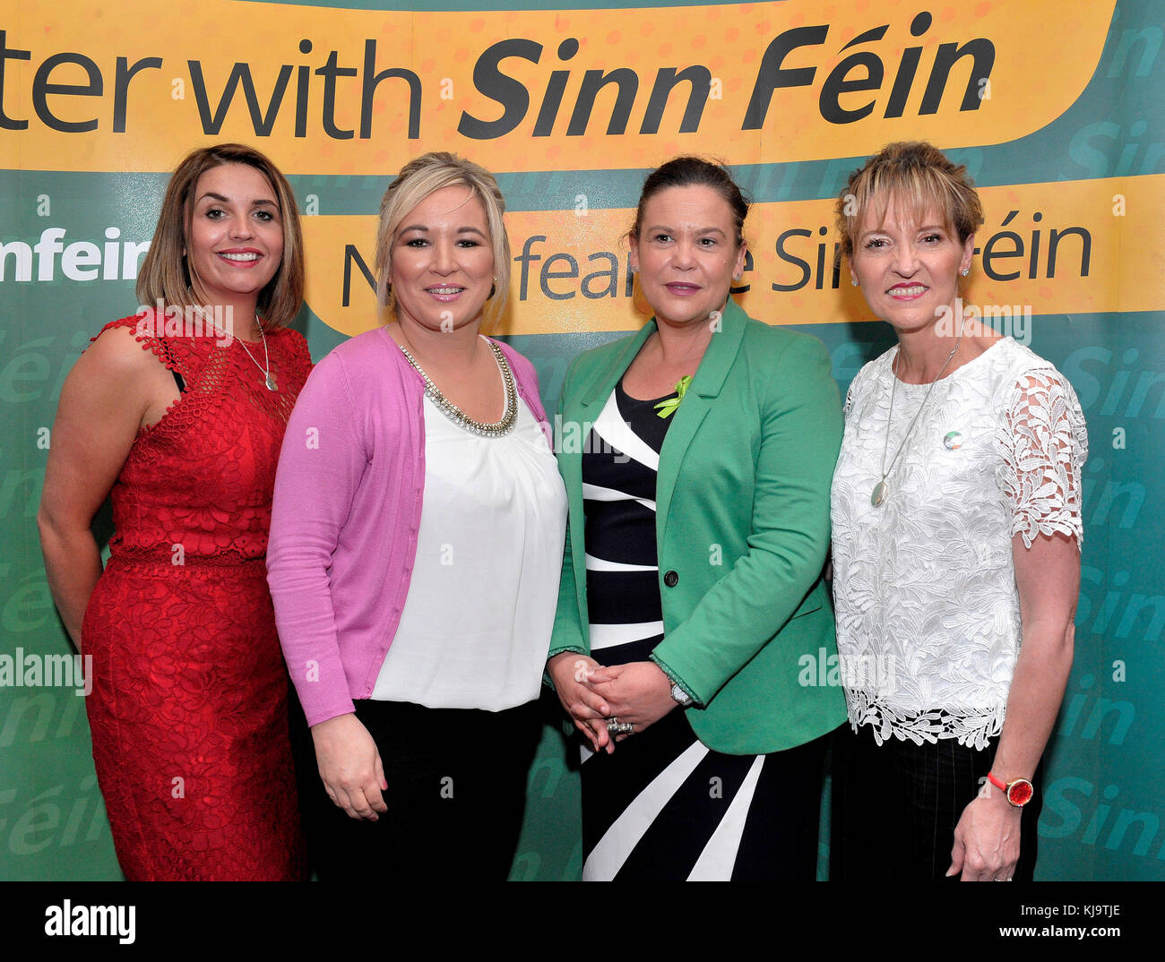 Sinn Fein politicians Ekisha McCallion MP, Michelle O'Neill MLA, Mary ...