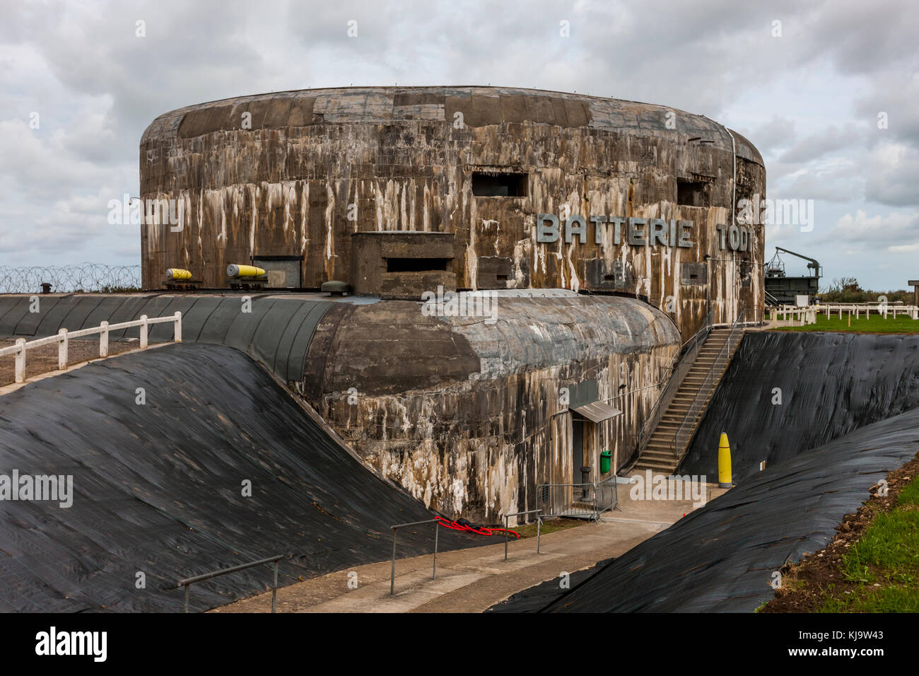 Remnants of the occupying German forces' Atlantic Wall defenses against ...