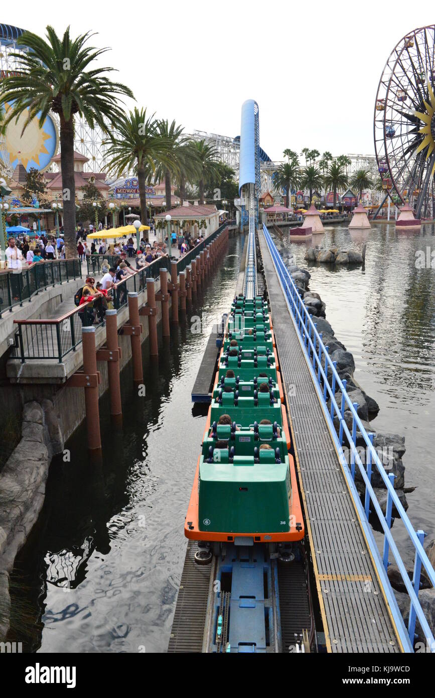 A roller coaster in the process of launching Stock Photo - Alamy