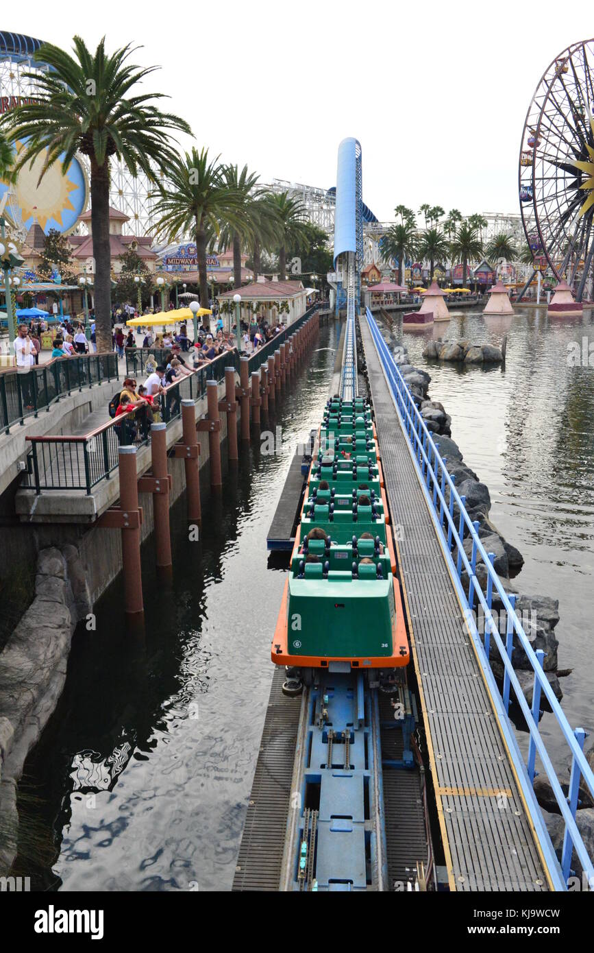 A roller coaster in the process of launching Stock Photo - Alamy