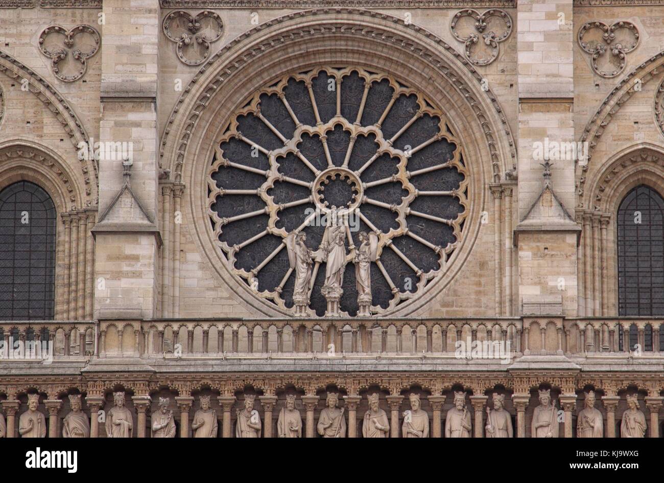 Notre dame paris rose window west hi-res stock photography and images ...