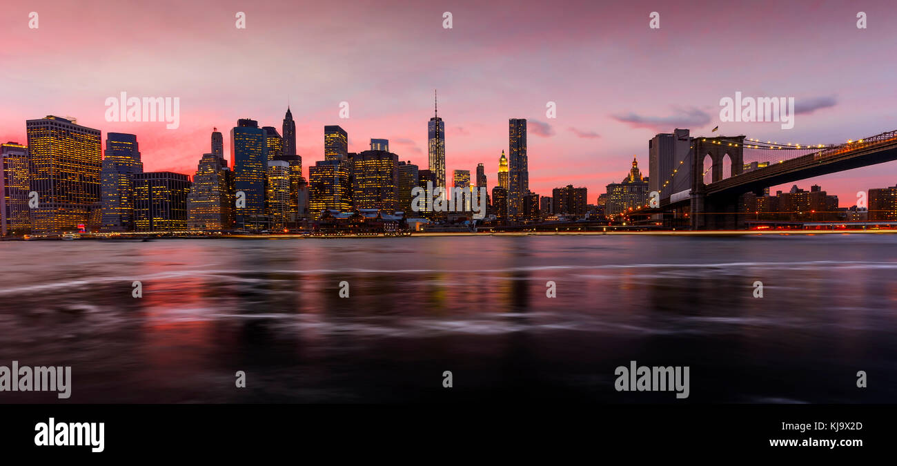 New York skyline, view from Brooklyn Stock Photo - Alamy