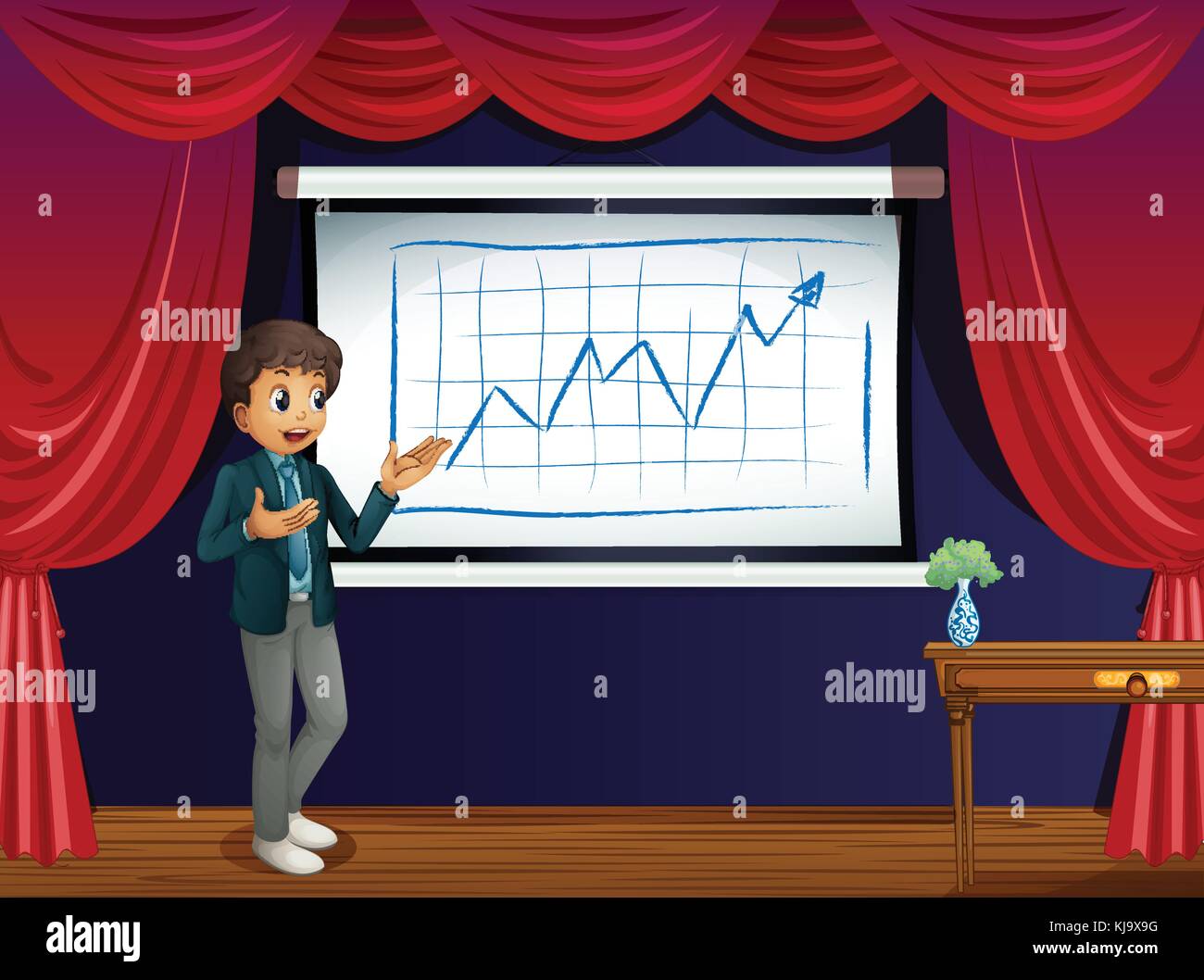 Man stage curtain Stock Vector Images - Alamy