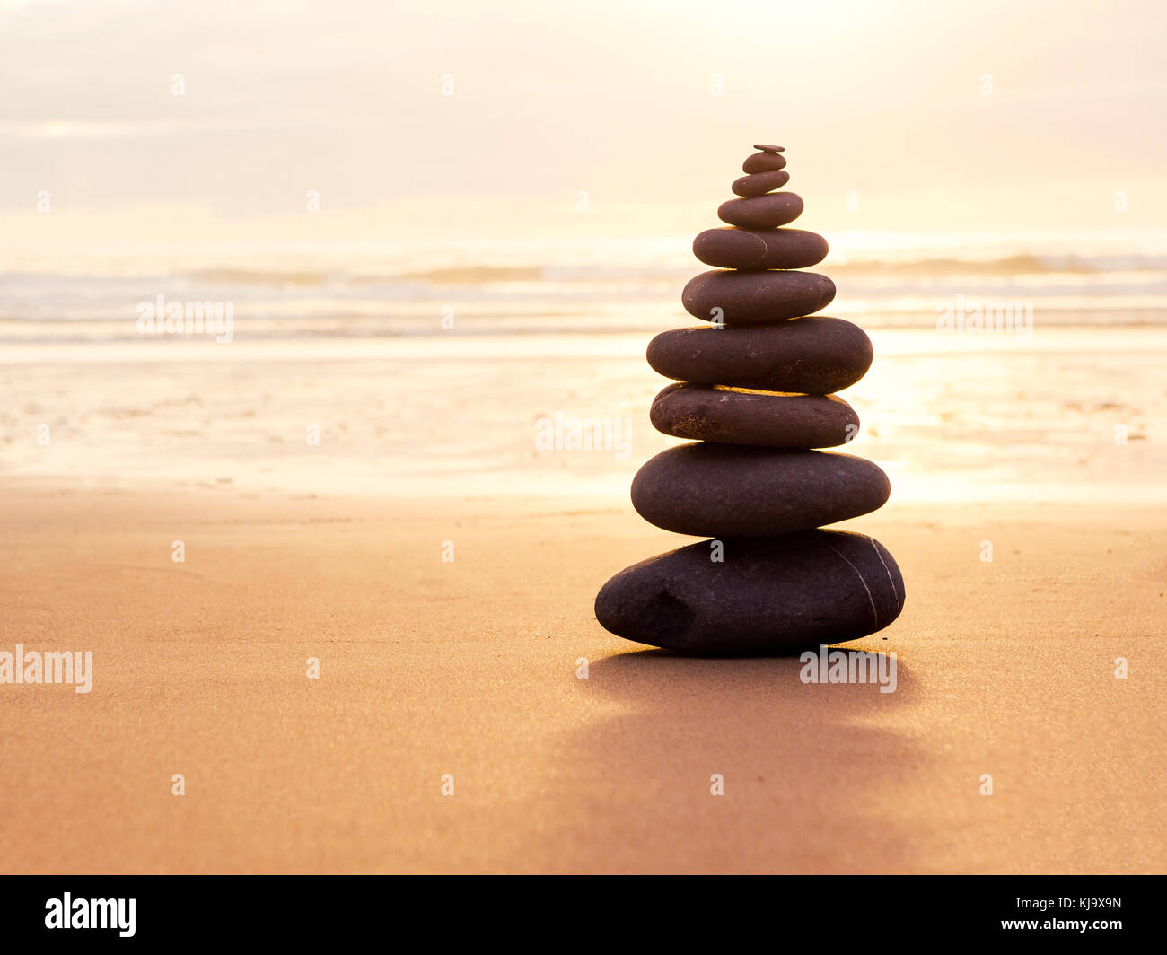 Zen balanced stones stack close up Stock Photo - Alamy
