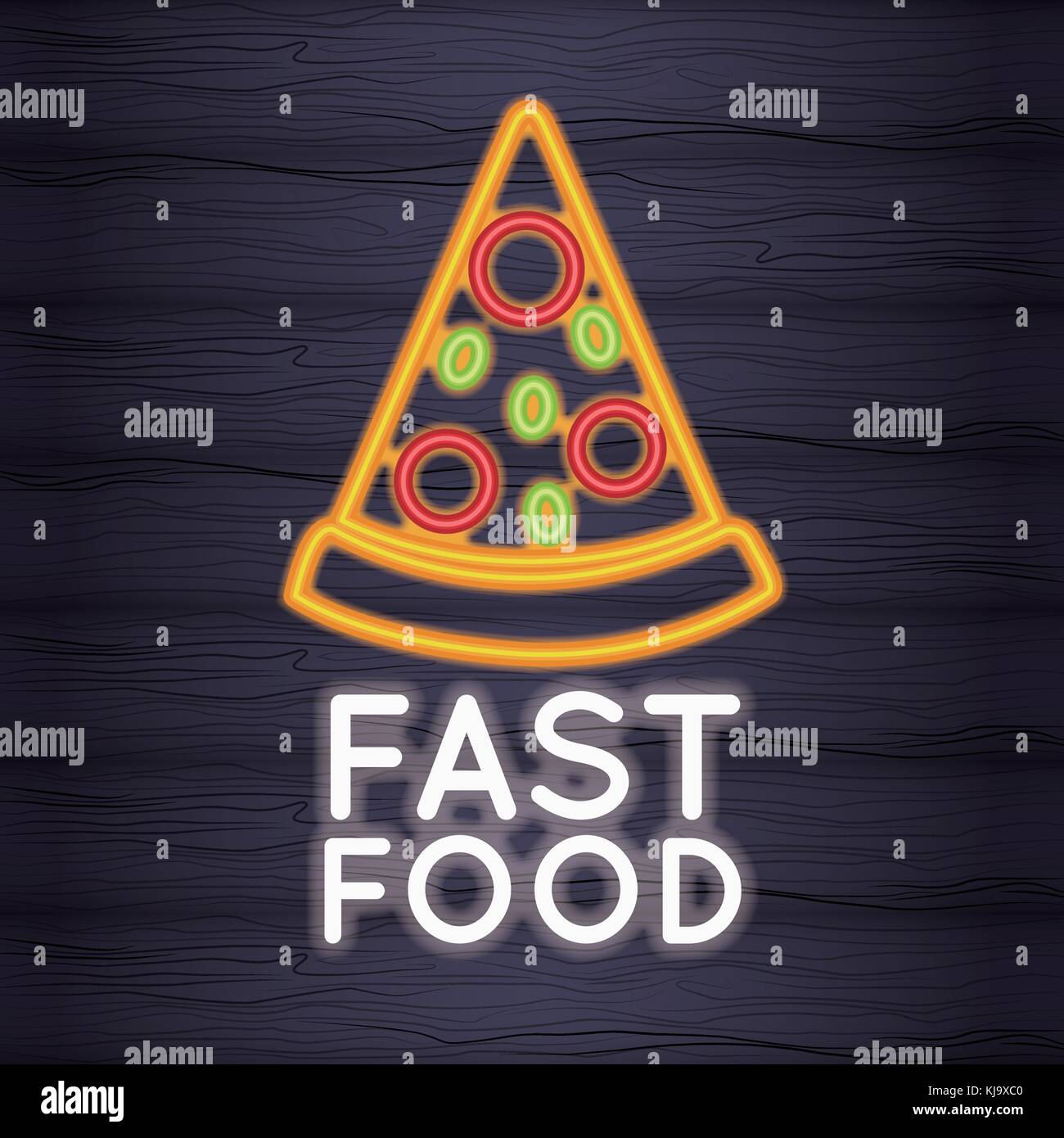 Neon Advertising Open Fast Food Restaurant High Resolution Stock ...