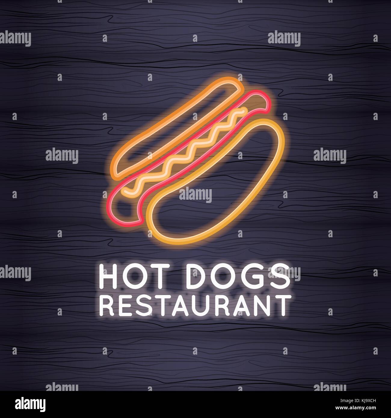 Hot burger neon sign Stock Vector Images - Alamy