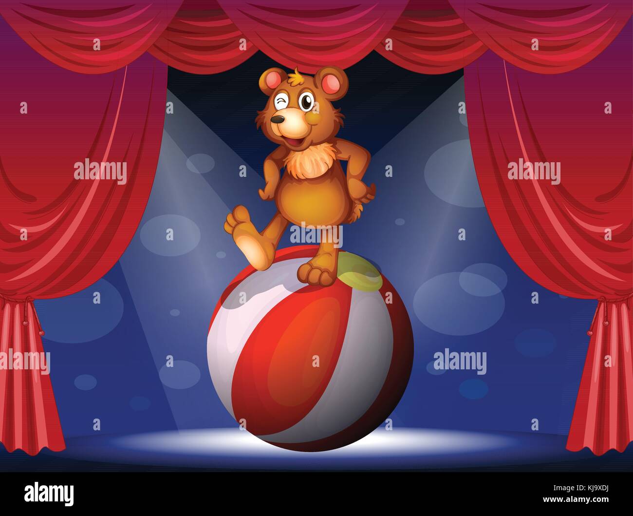 Circus performer balancing stage Stock Vector Images - Alamy