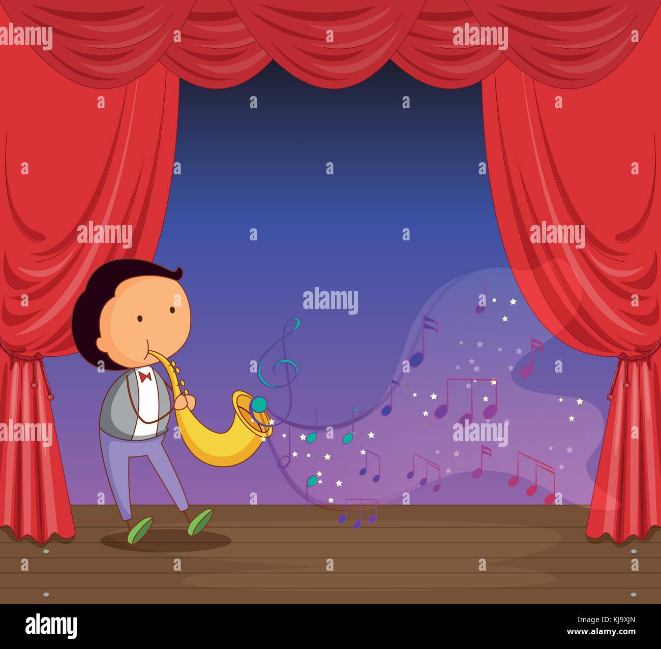 Stick figure illustration music hi-res stock photography and images - Alamy