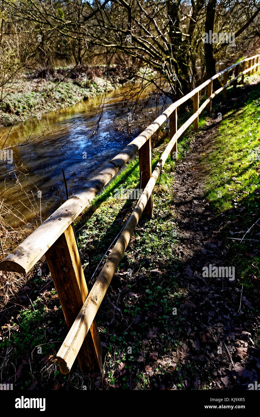 A path for walkers is bordered by a fence along the southern boundary ...