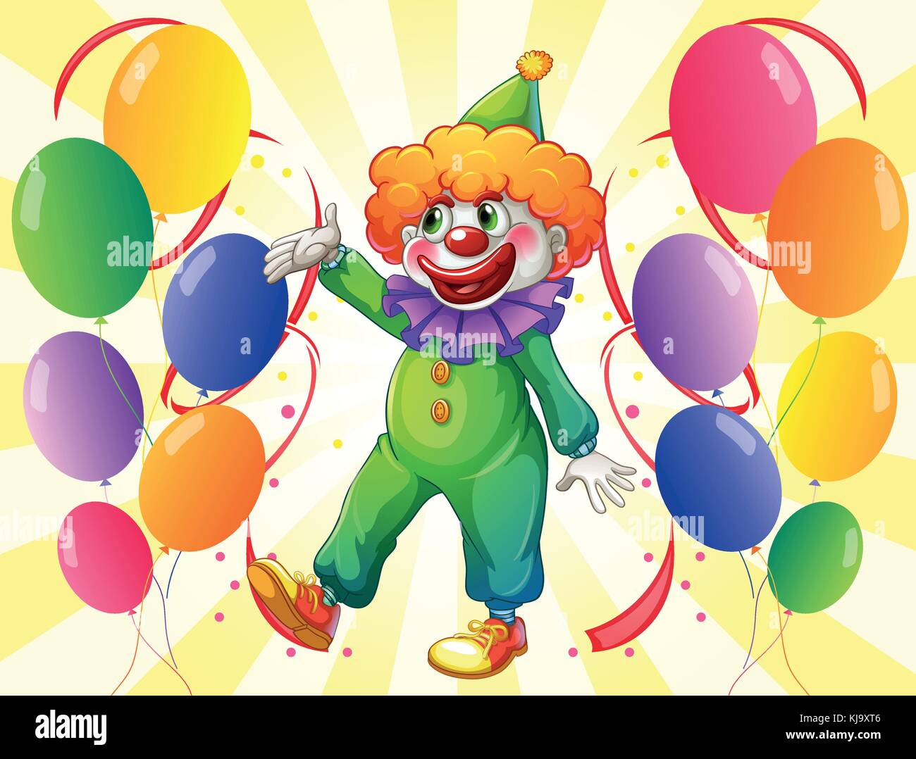 Clown With Balloon Clipart
