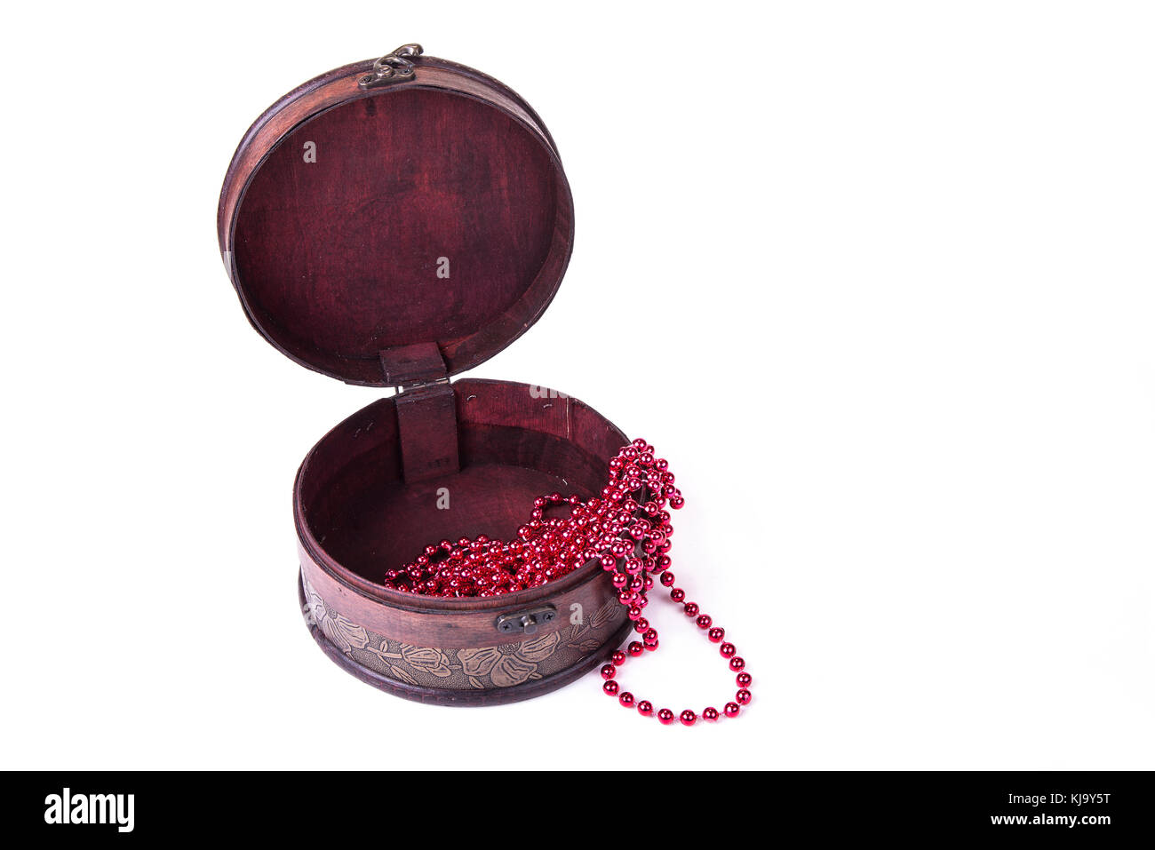 Retro Decorative Treasure Box from Wood. Trunk Chest on white ...