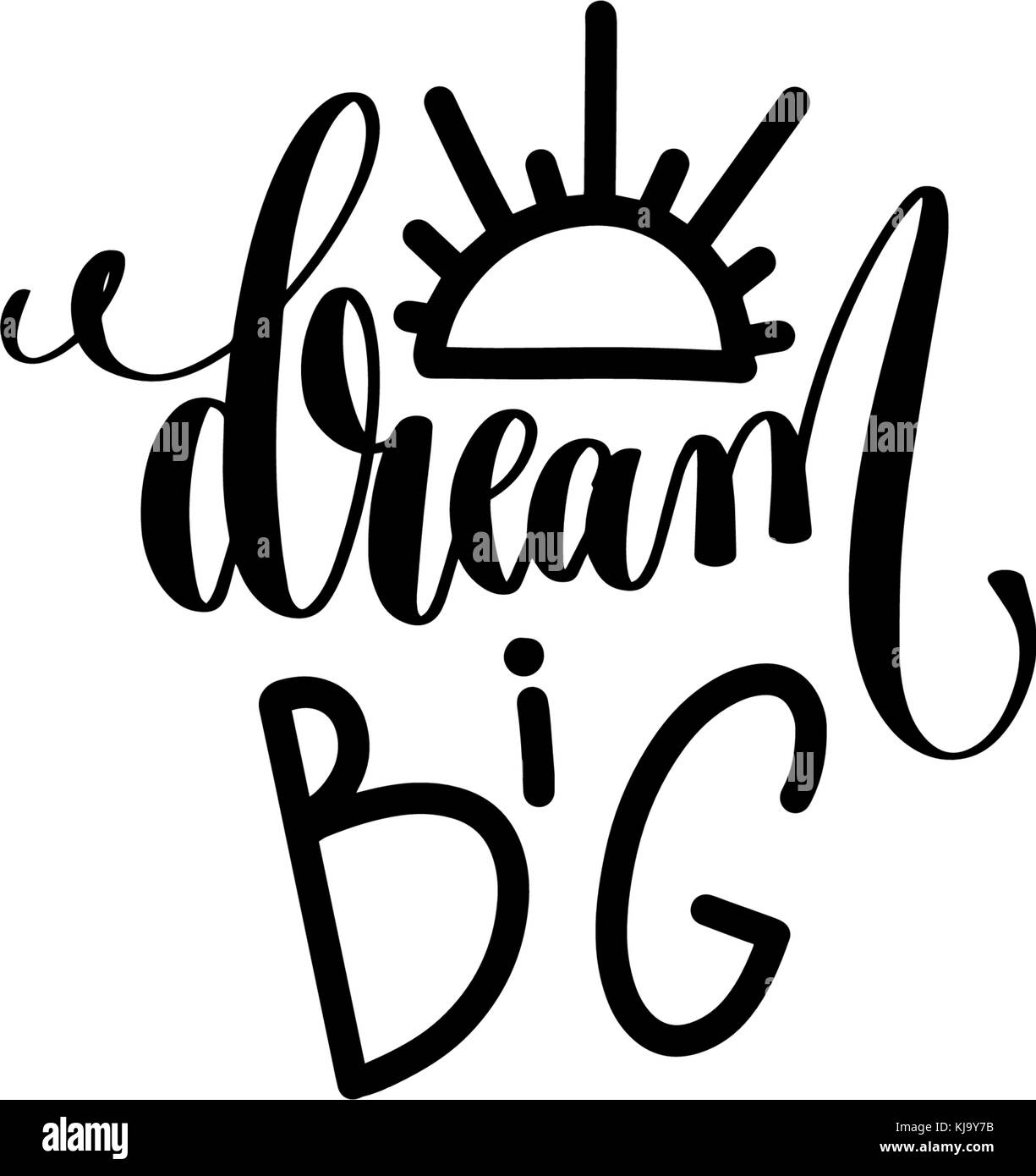 Dream big handwritten text Cut Out Stock Images & Pictures - Alamy