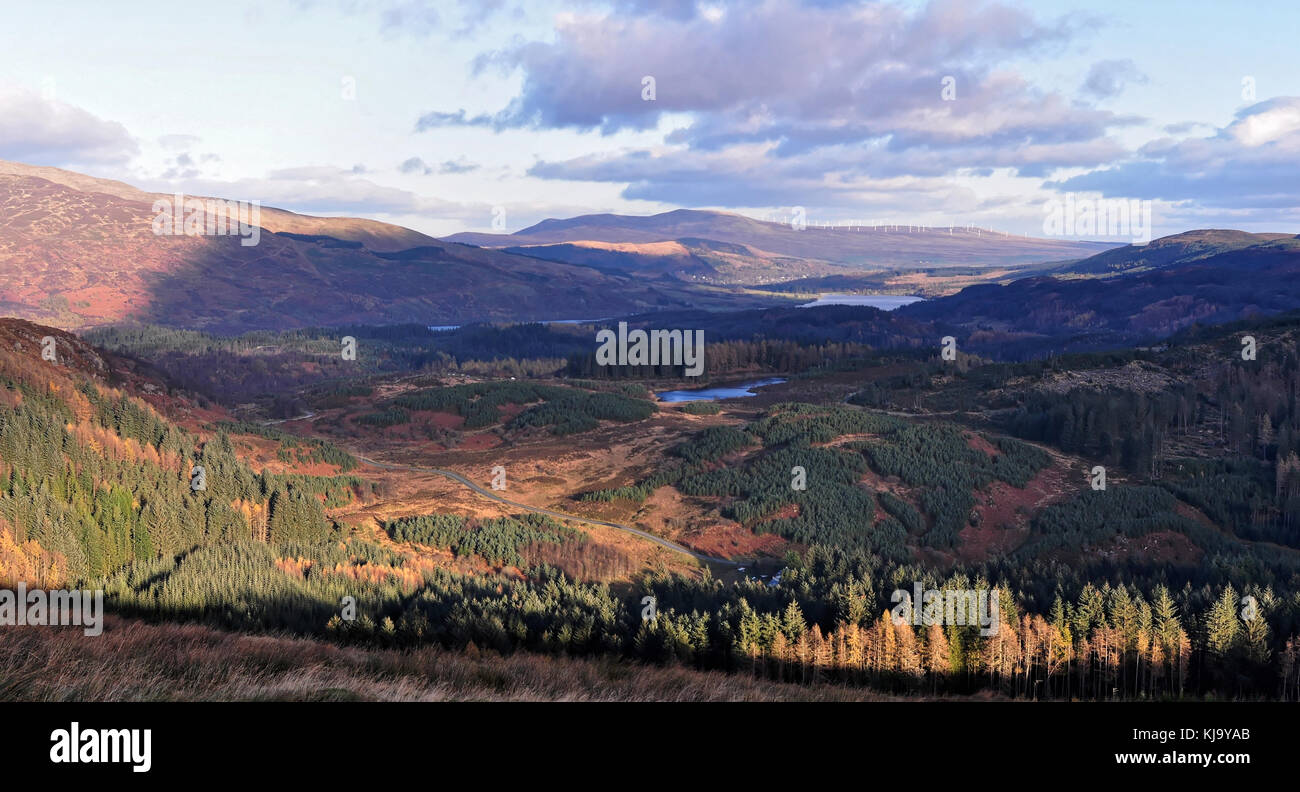 Scotland Highlands Trossachs Stirlingshire Landscape Daytime Stock ...