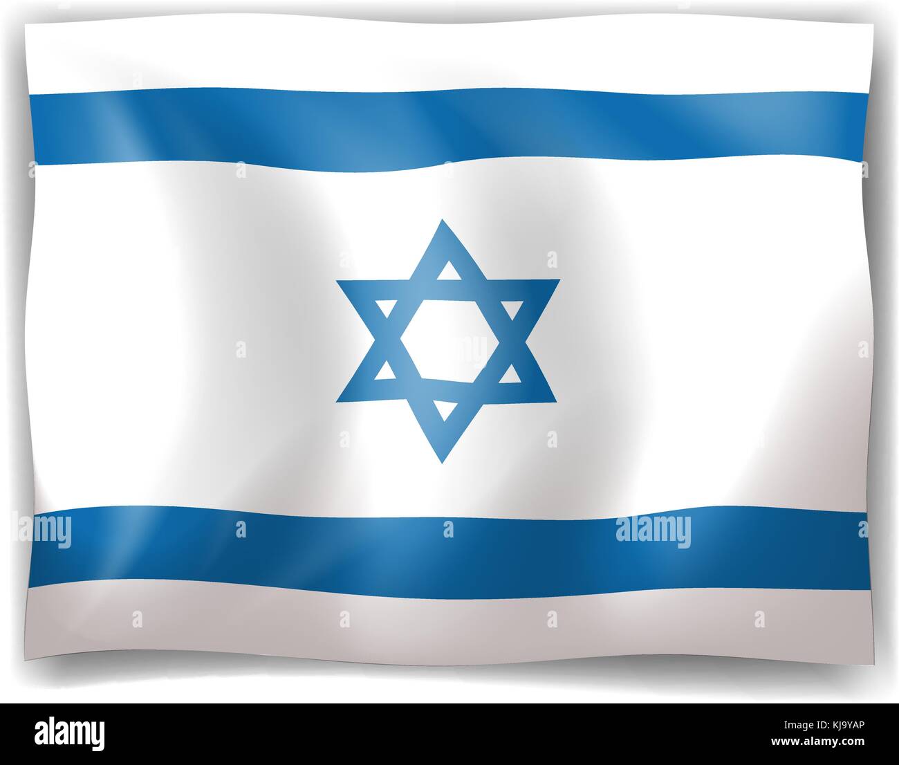 Illustration of the flag of Israel on a white background Stock Vector ...