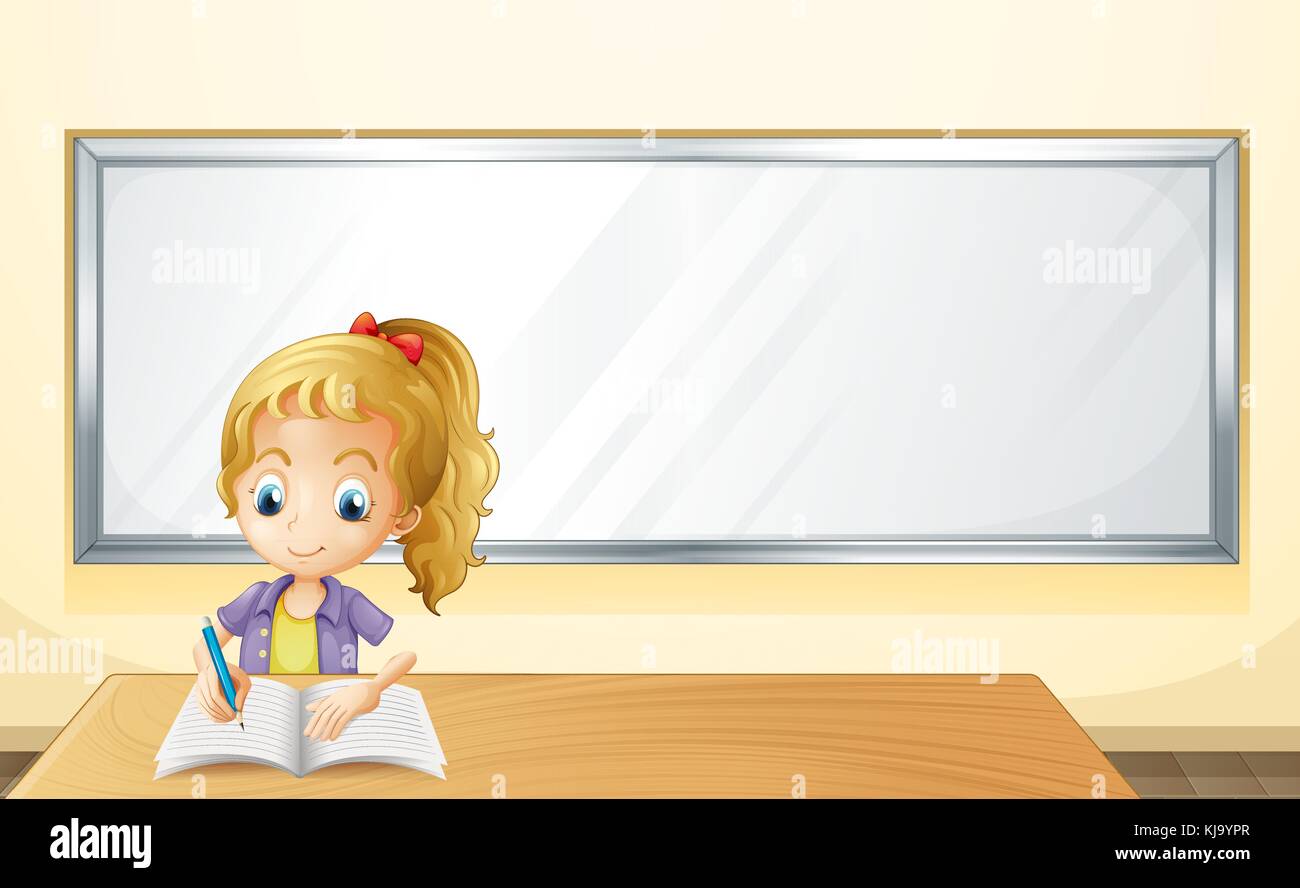 Female student writing Stock Vector Images - Alamy